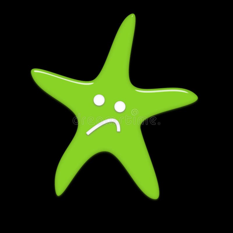 Sad Starfish stock illustration. Illustration of symbol - 5265054