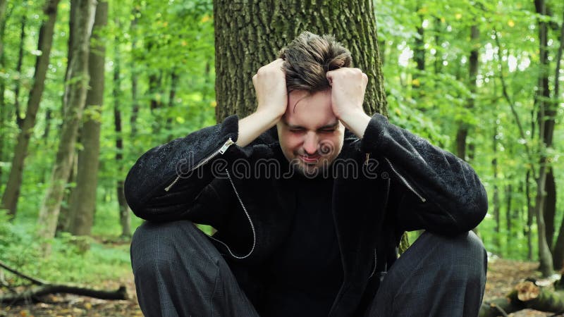 Stressed Business Man Hearing Awful News at Mobile Phone Call ...