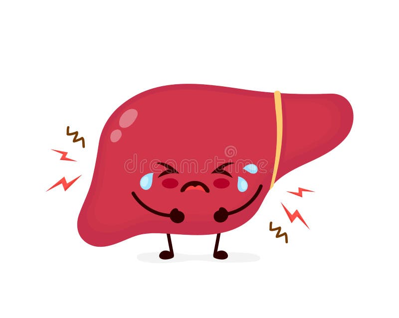 Sad Suffering Sick Cute Liver Character Stock Vector - Illustration of ... Sad Suffering Sick Cute Liver Character Stock Vector - Illustration of ...