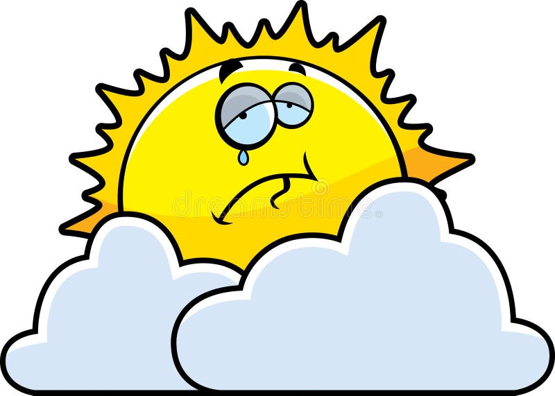 Sad Sun is Exhausted from a Heat Stock Vector - Illustration of bright ...