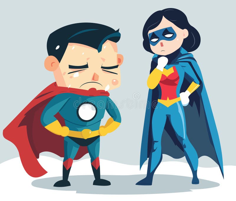 Sad superhero stock vector. Illustration of brand, comics - 316418805