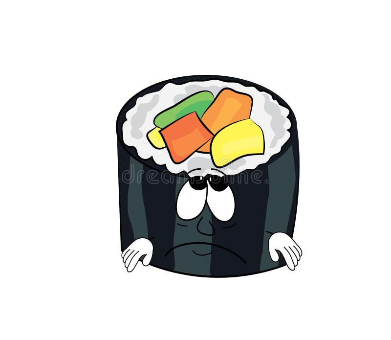 Sad Sushi Cartoon Stock Illustrations – 140 Sad Sushi Cartoon Stock ...