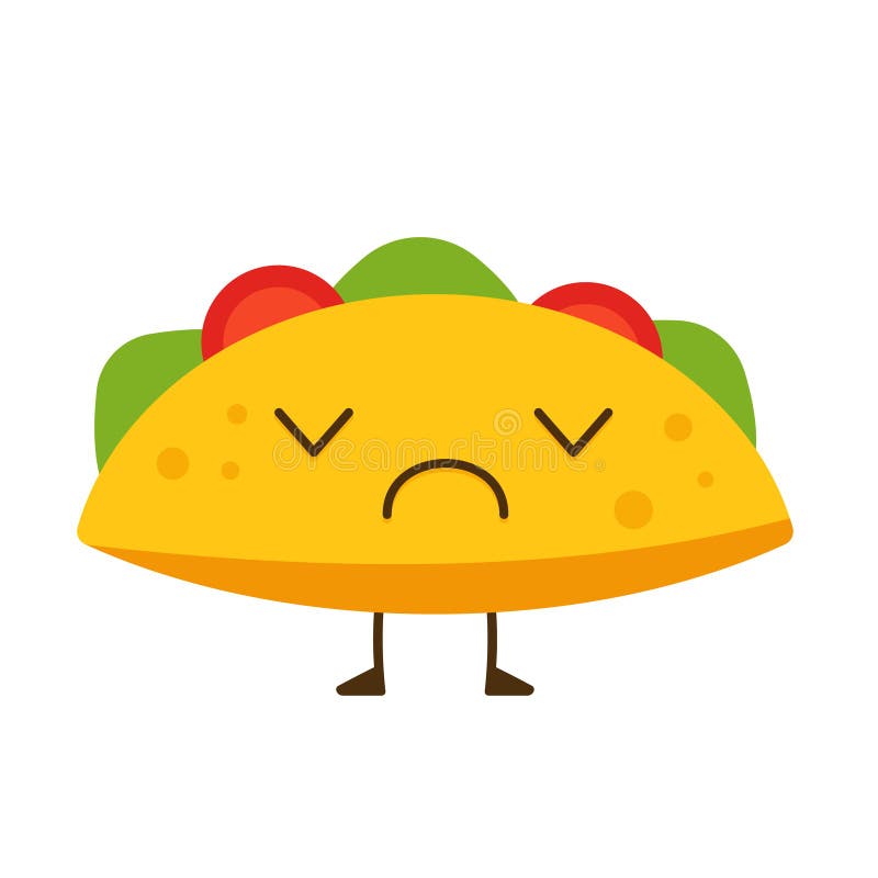 Sad Cartoon Taco
