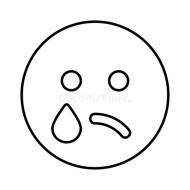 Tear Emoji Icon. Illustration Vector Stock Vector - Illustration of ...