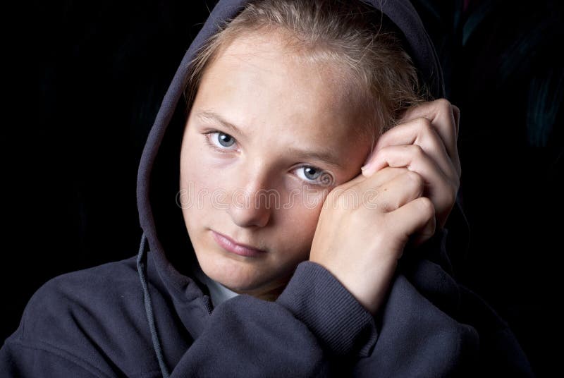 Sad teenager stock photo. Image of pretty, cute, depressed - 20742956