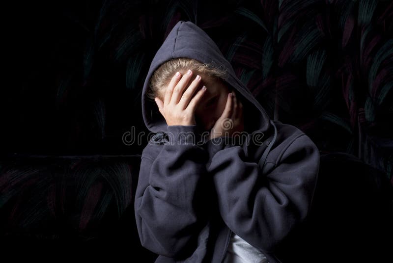 Sad teenager stock image. Image of depression, female - 20878037
