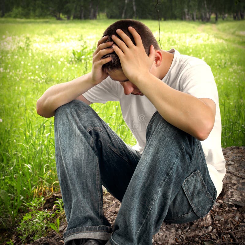 Sad Teenager stock photo. Image of fail, alone, green - 38224142