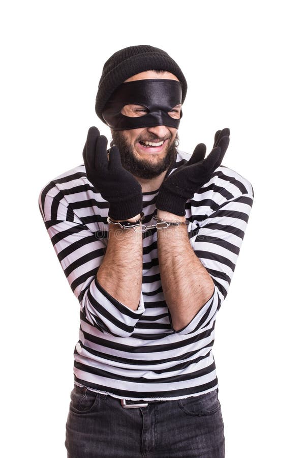 A Thief with Mask Quietly Slinking Stock Photo - Image of caucasian ...