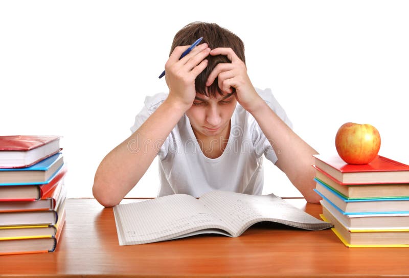Sad and Tired Student stock image. Image of annoy, exhausted - 36880721