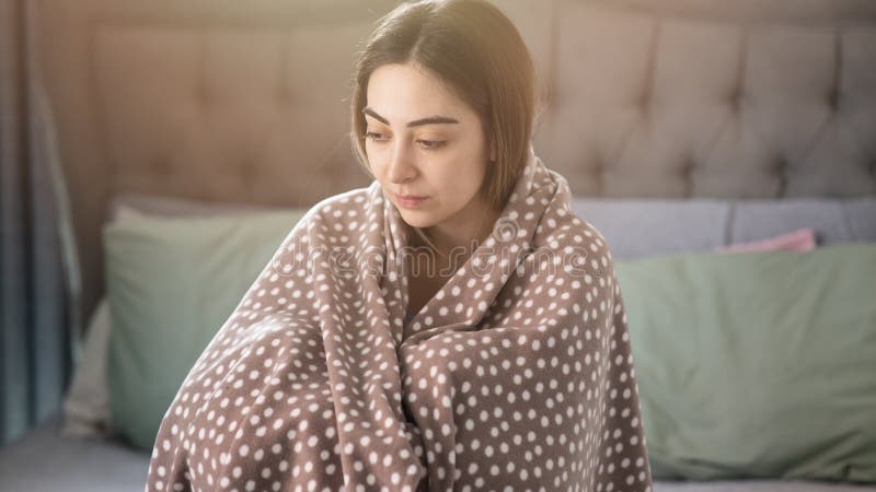 Sad Tired Young Woman Having or Depression Stock Image - Image of ...