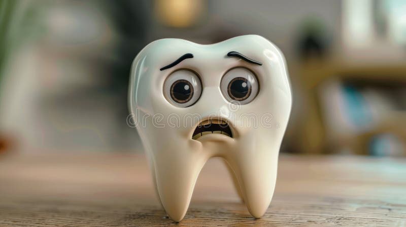 Sad tooth cartoon stock illustration. Illustration of dentist - 335887397