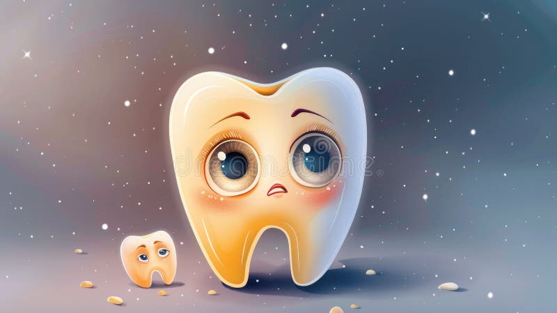 Sad Tooth Cartoon,People and Health. Stock Illustration - Illustration ...