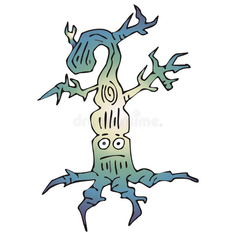 Sad tree stock vector. Illustration of clip, cartoon, animal - 2269734