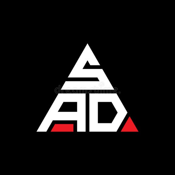 SAD Triangle Letter Logo Design with Triangle Shape. SAD Triangle Logo ...