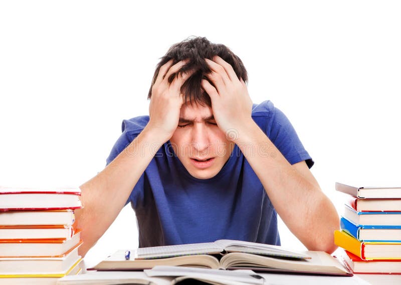 Troubled Student Portrait stock image. Image of education - 127032659