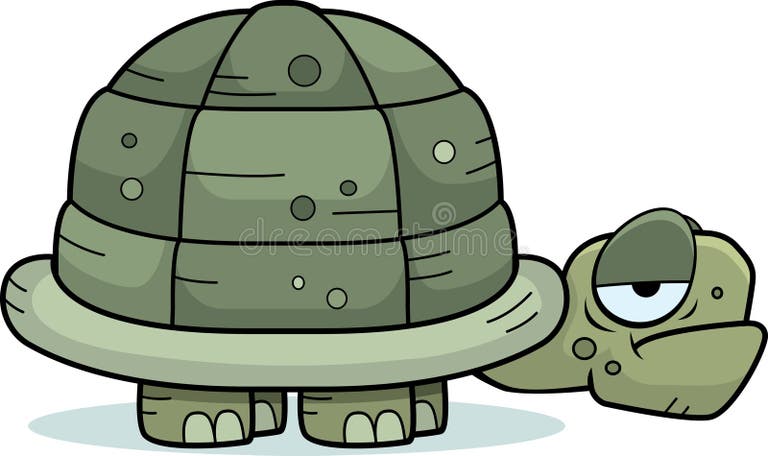Sad Turtle stock vector. Illustration of slow, cartoon - 10016653