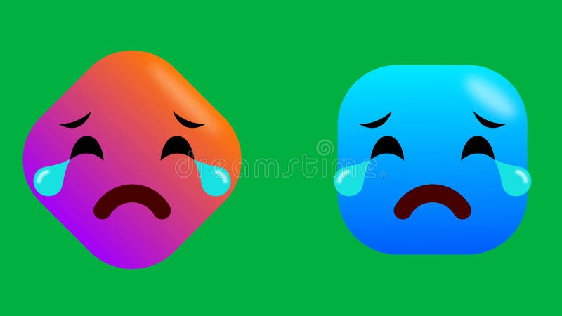 Sad and Unhappy Mood on Green Screen with Gradient Colour Stock Video ...