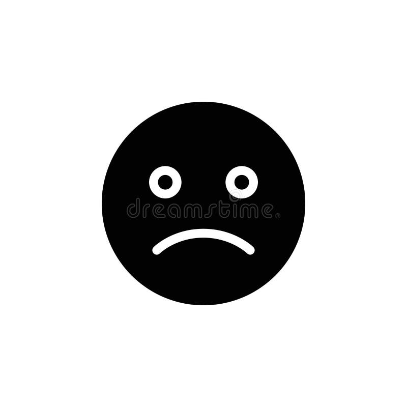 Sad, Upset or Lonely Emoticon Icon Web Design in Vector Stock Vector ...