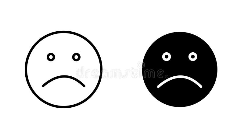 Sad vecor icon set stock vector. Illustration of vector - 340580804