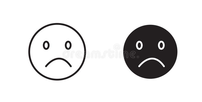 Sad vecor icon set stock vector. Illustration of happy - 340708938