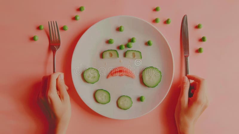 The Sad Vegetable Face.AI Generated Image Stock Image - Image of ...