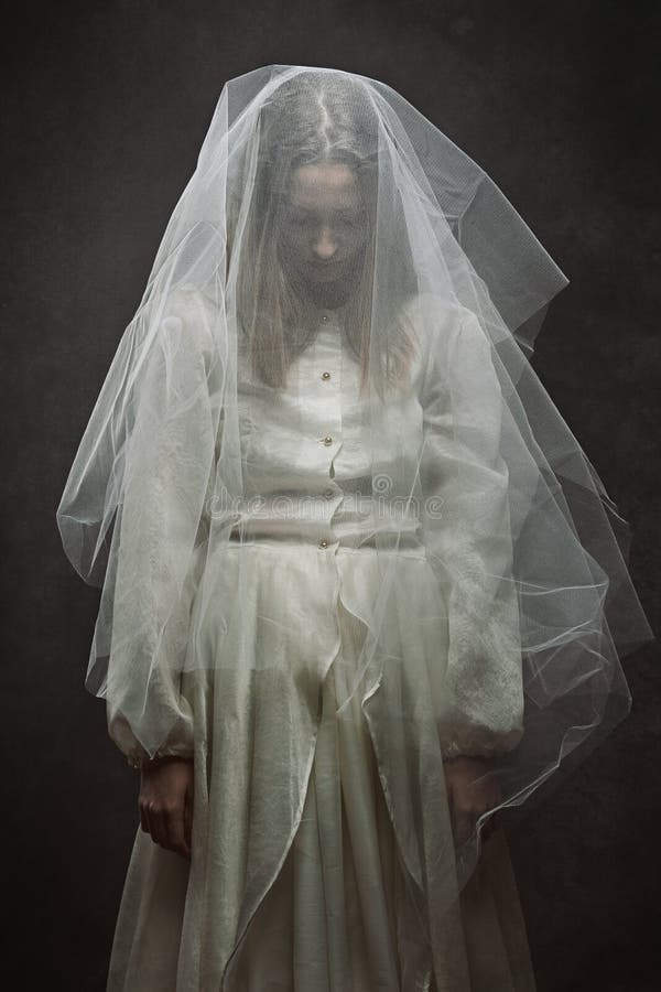 Sad victorian bride stock image. Image of romantic, halloween - 62412835