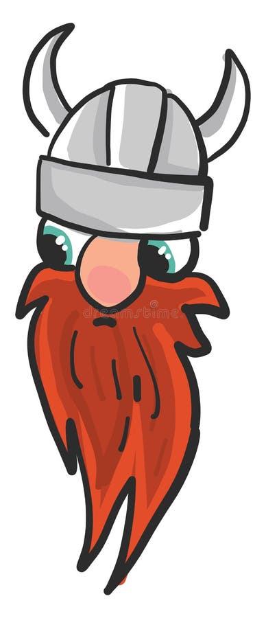 Crying Viking Helmet Toys on Mascot Table Stock Vector - Illustration ...