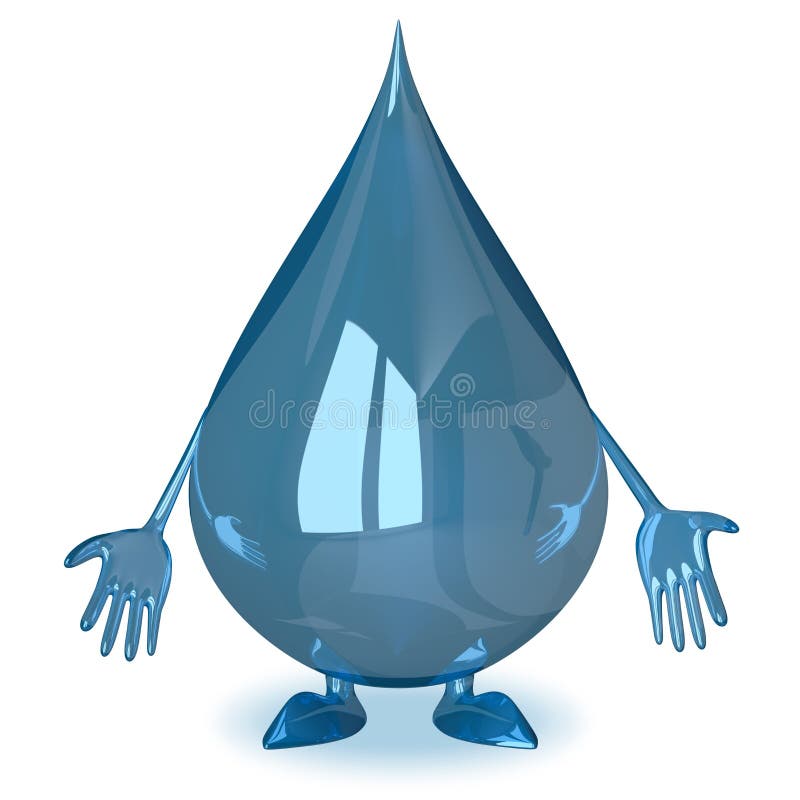 Sad Water Drop Character Stock Illustrations – 358 Sad Water Drop ...