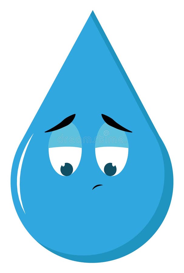 Sad Cartoon Water Drop Stock Illustrations – 628 Sad Cartoon Water Drop ...
