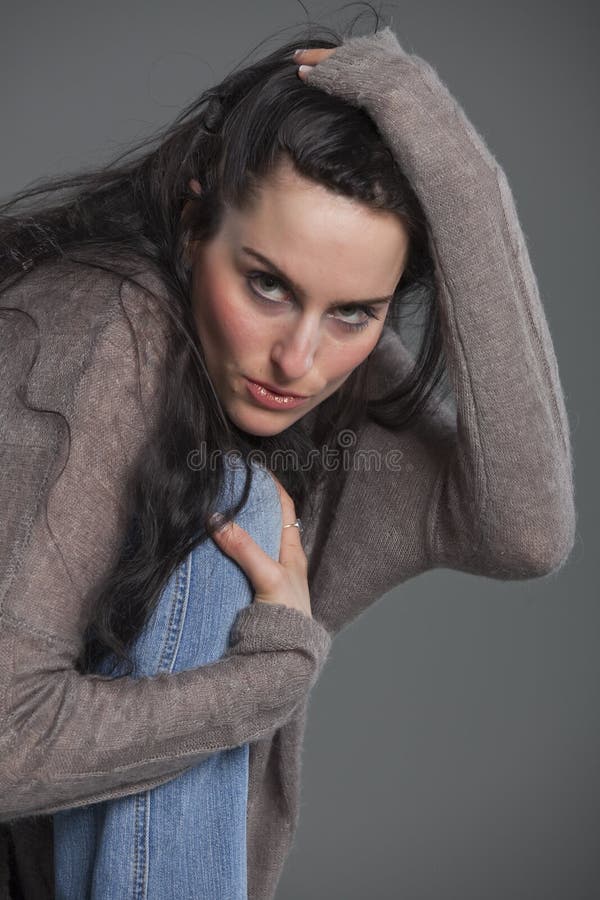 Woman posing with whip stock photo. Image of woman, whip - 8907720