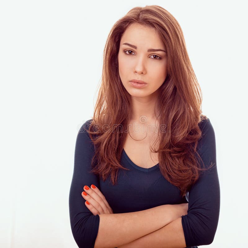 Sad Wistful Woman stock image. Image of female, copyspace - 23406669