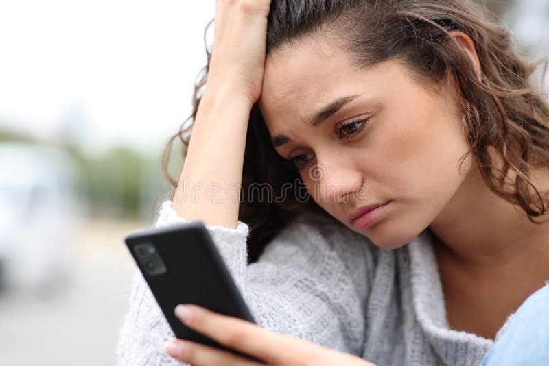 Sad Woman Checking Phone Message Stock Photo - Image of cheated ... Sad Woman Checking Phone Message Stock Photo - Image of cheated ...