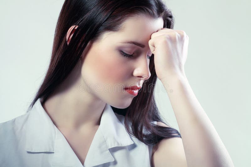 Sad woman stock image. Image of negative, expression - 53400297