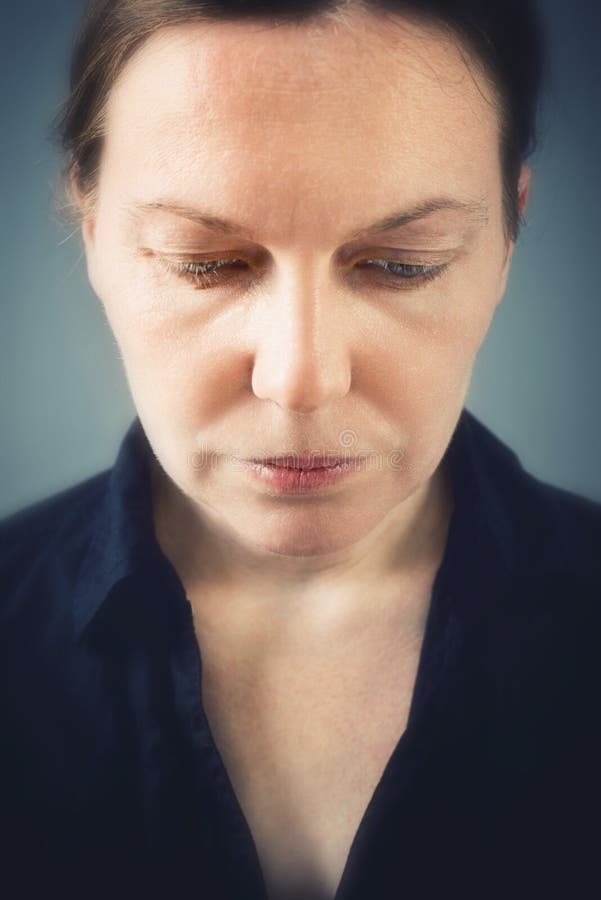 Sad woman portrait stock image. Image of people, alone - 38133725