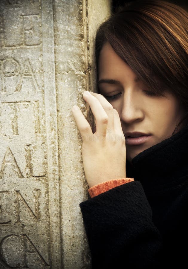 Sad woman portrait stock photo. Image of emotion, alone - 7485254