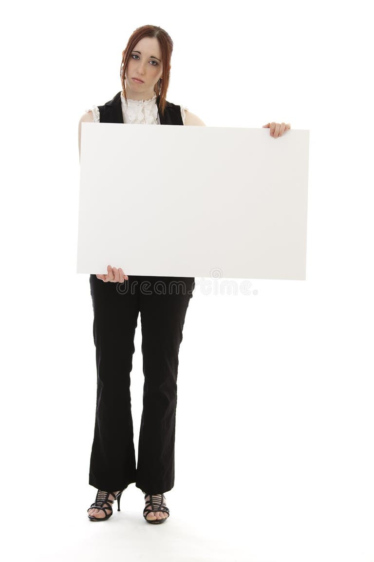 528 Sad Woman Holding Blank Sign Stock Photos - Free & Royalty-Free ...