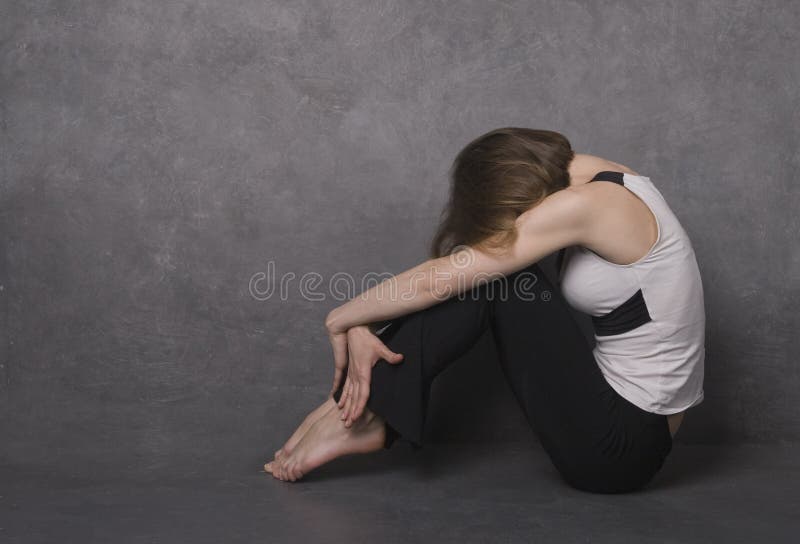 Sad woman, studio shot stock image. Image of emotional - 18640069