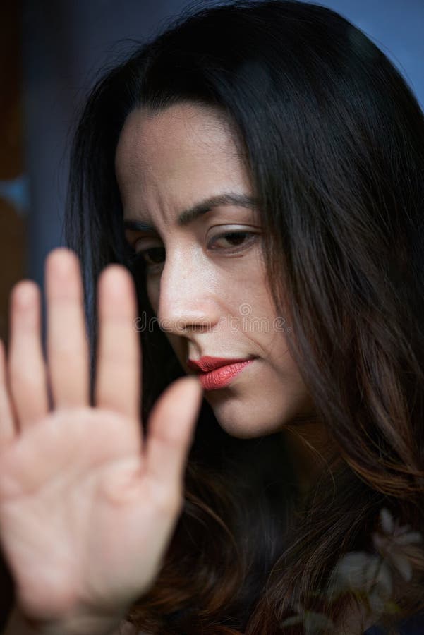 112 Sad Woman Touching Window Glass Stock Photos - Free & Royalty-Free ...
