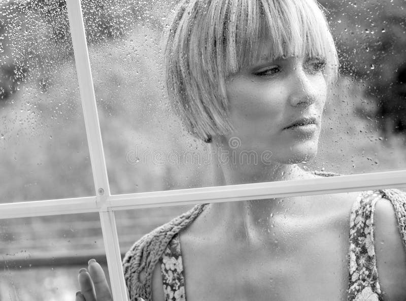 Sad Woman Balcony Rain Stock Photos - Free & Royalty-Free Stock Photos ...