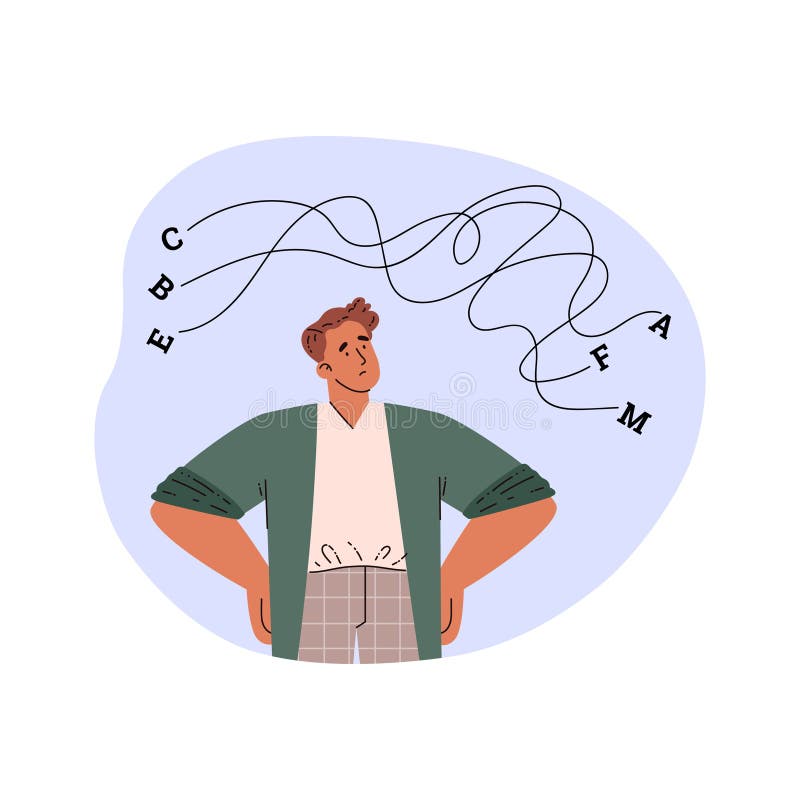 Difficulties Learning, Dysgraphia and Dyslexia Concept, People ...