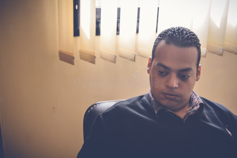 Sad young business man stock photo. Image of adult, business - 90326262