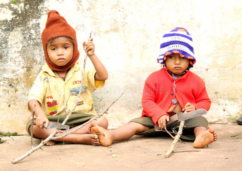 Sad Young Kids or Child Labour Working Editorial Stock Image - Image of ...