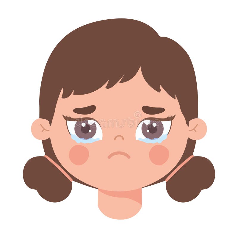 Sad young lady stock vector. Illustration of isolated - 225714663