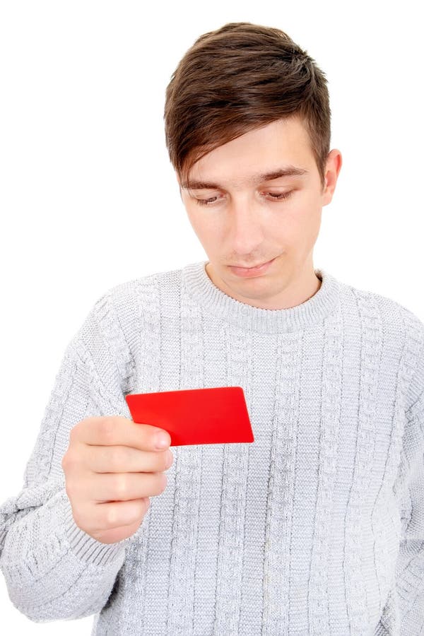 Sad Young Man with a Bank Card Stock Photo - Image of scam, displeased ...