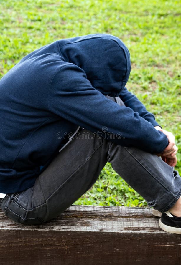 Sad young man stock image. Image of park, confused, lonelyness - 26958833