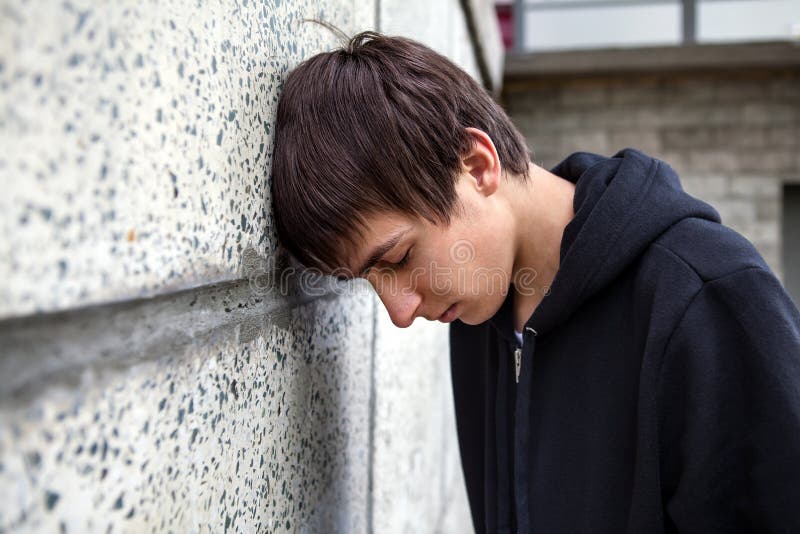 Sad Young Man outdoor stock image. Image of stand, suicidal - 63114477