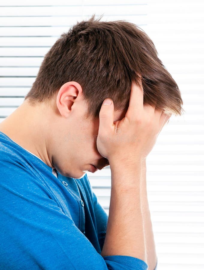Sad Young Man stock image. Image of weep, grief, hurt - 273532187