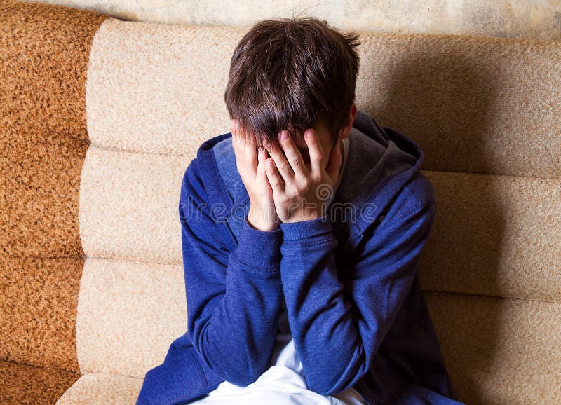 Sad Young Man stock image. Image of lonely, mournful - 211750073