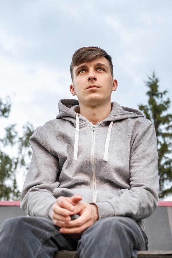 Sad Young Man stock photo. Image of cheerless, sorrow - 228662764