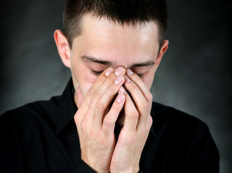 Sorrowful Man Outdoor stock image. Image of face, lonely - 33105123